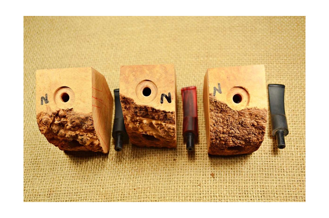 Hobby Plateau Blocks 9mm Beginner Pipe Kits DIY Predrilled Greek Briar