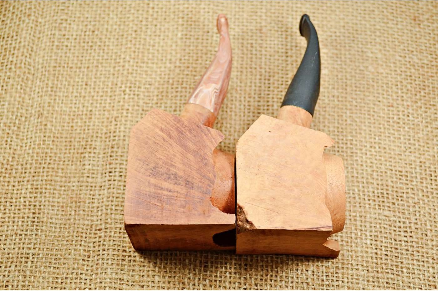 Hobby Blocks Pipe Kits DIY Predrilled Greek Briar 9mm Filter